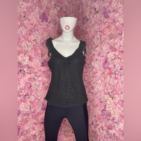 Lauren Ralph Lauren | Tops | Ralph Lauren Polka Dot Y2k Ruffle Top Tank ...